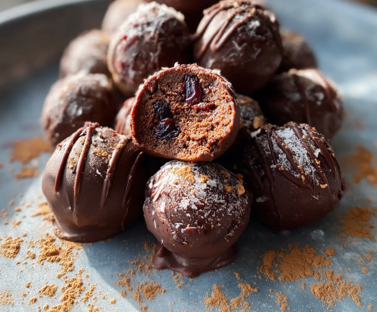 Easy Chocolate Brownie Protein Balls